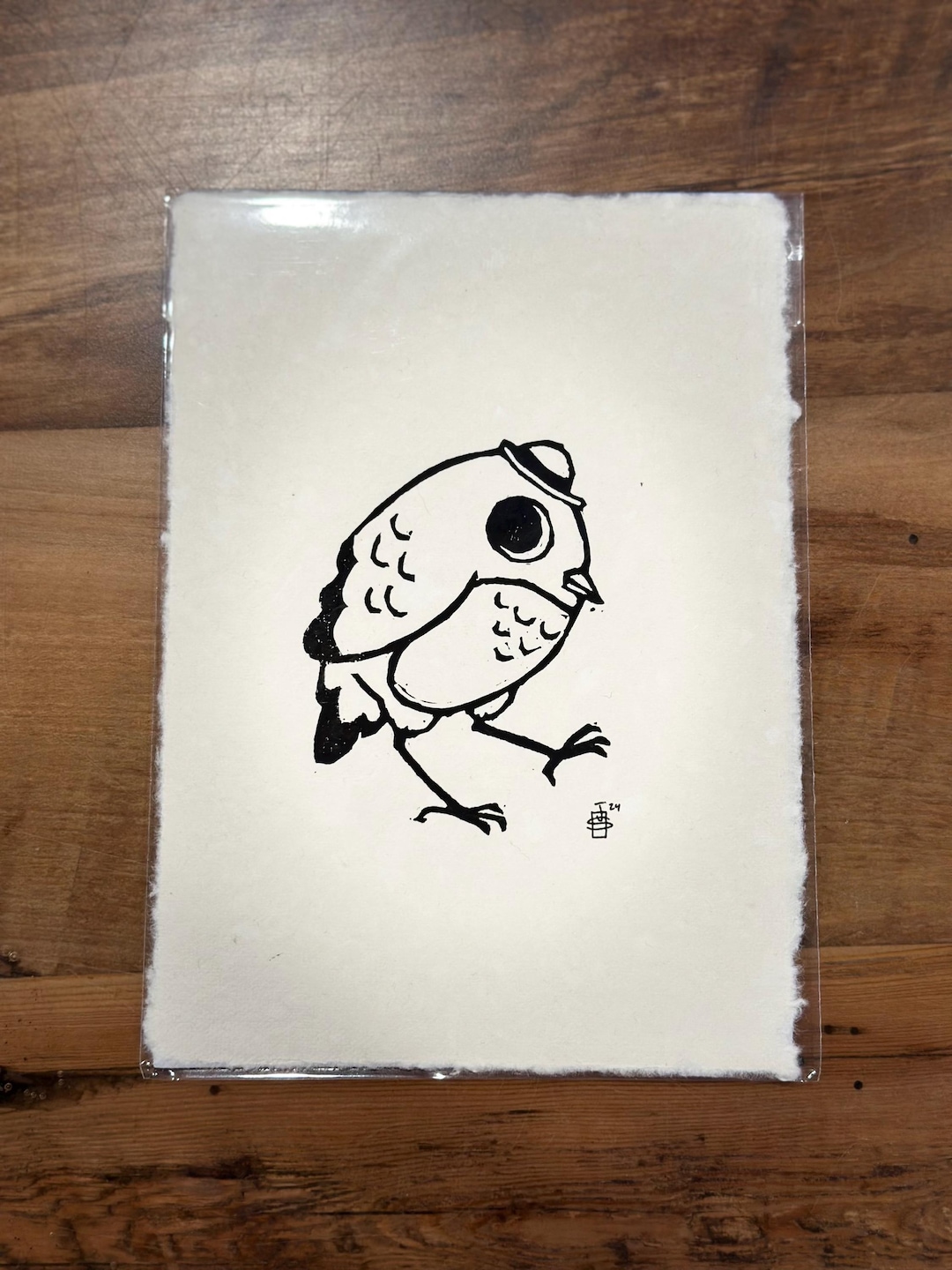 Dapper Bird With Hat Robin Art Print - 5"x7" - Etsy