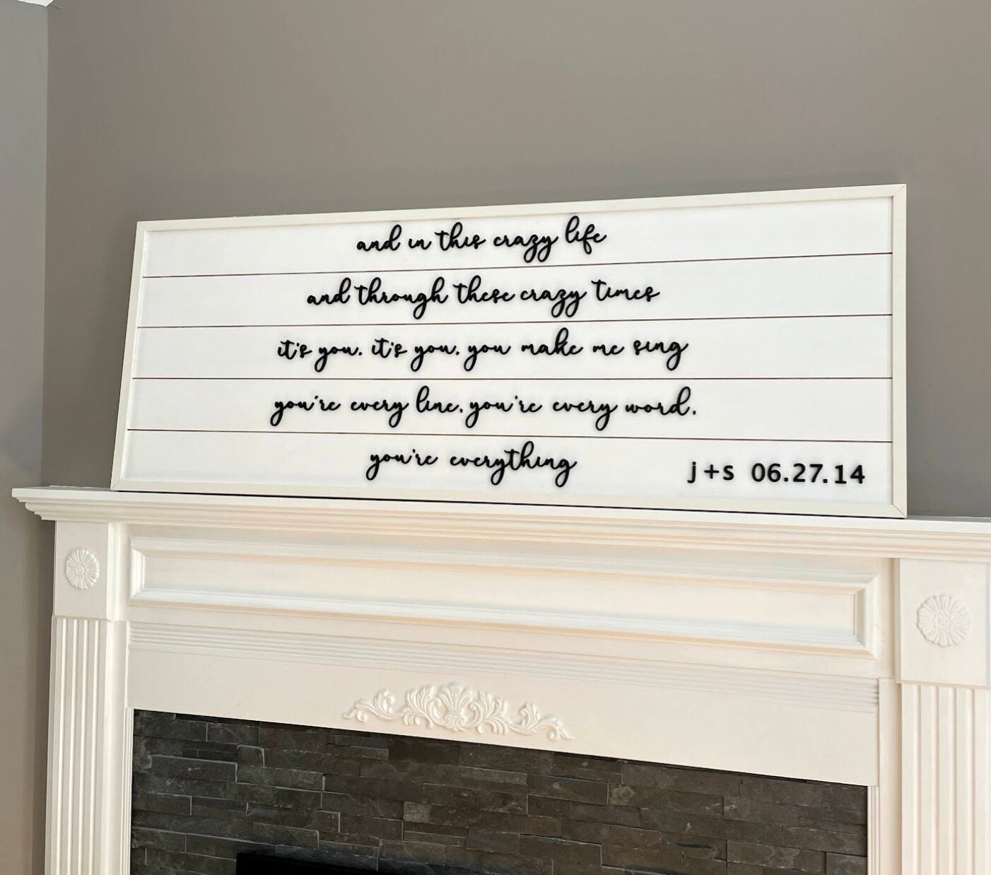 Custom Wood Sign Shiplap Wood Sign 3D Text Sign Custom | Etsy