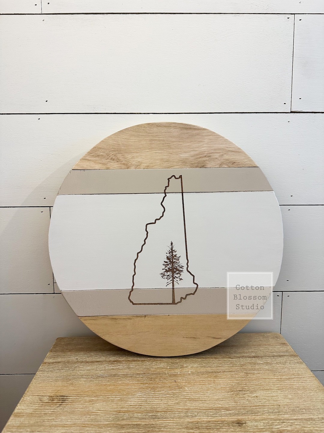 New Hampshire Wood Wall Art - NH State Silhouette Wood Decor - New ...