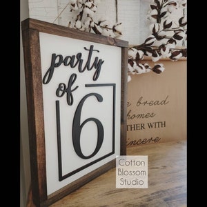 Party of Sign - Family Number Sign - Party of Wood Sign- Family Wood ...