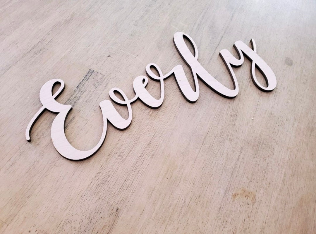 Name Cut Out Nursery Name Cut Out Nursery Decor Neutral Nursery Name ...