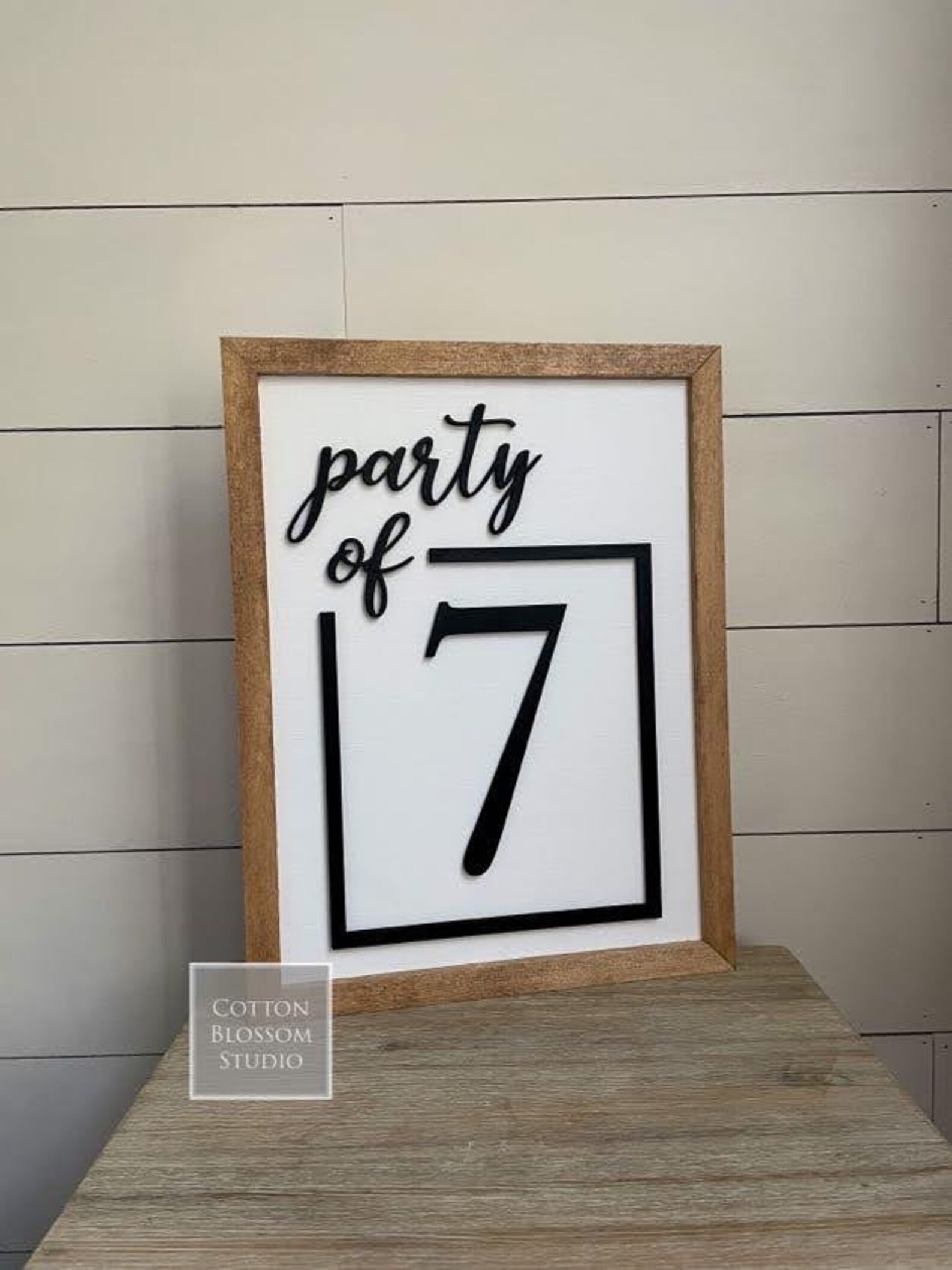 Party of Sign Family Number Sign Party of Wood Sign | Etsy