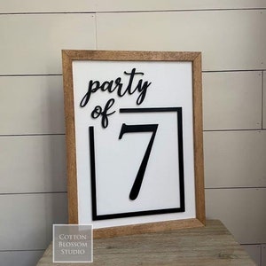 Party of Sign - Family Number Sign - Party of Wood Sign- Family Wood ...