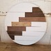 Ombre Monogram Round Boho Wall Decor Monogram Family Sign - Etsy