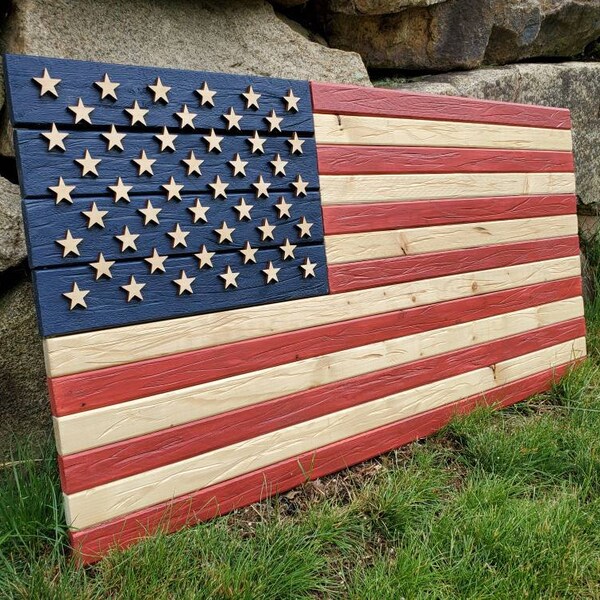 Rustic American Flag - Etsy