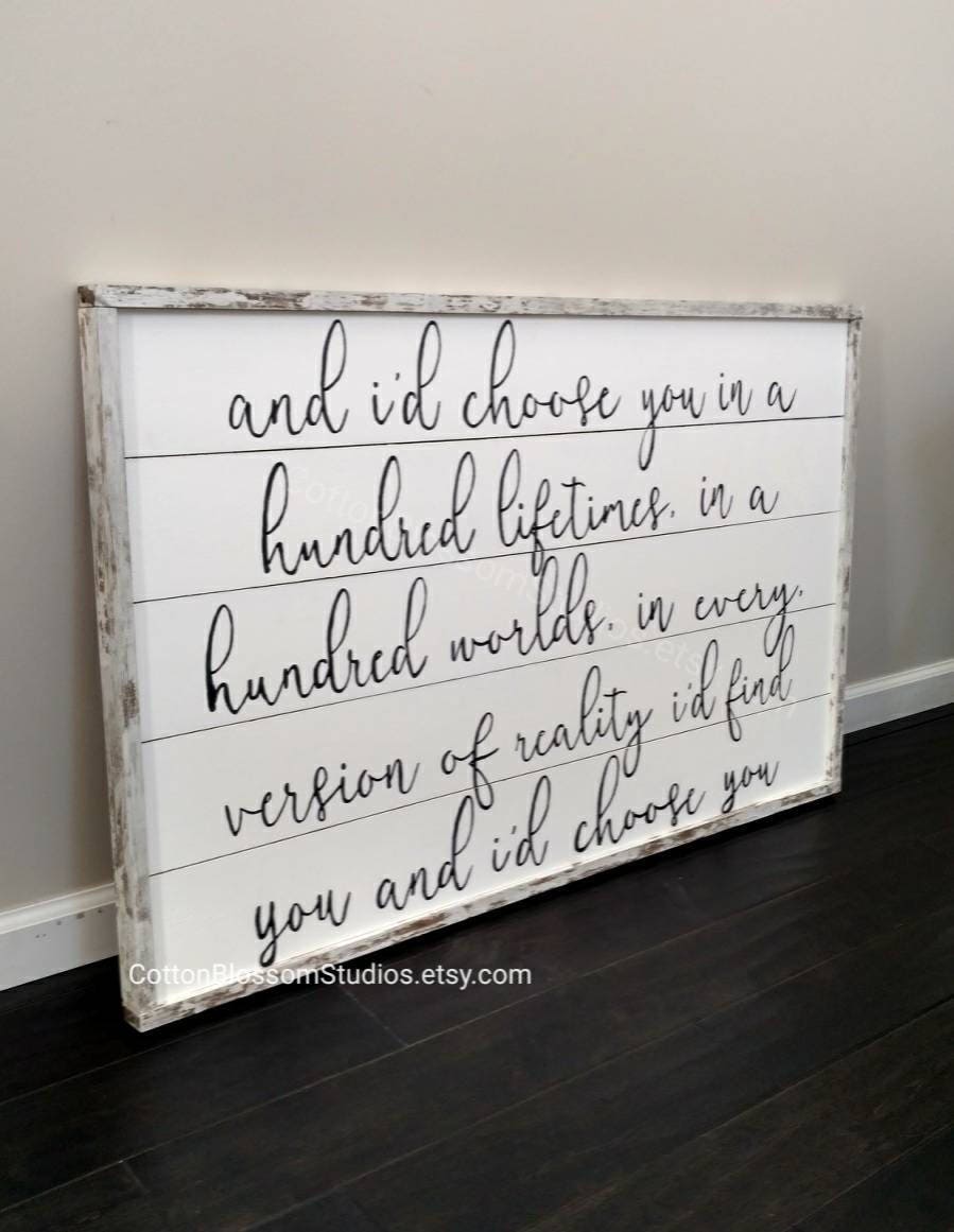 I'd choose you wood sign And I'd choose you in a | Etsy