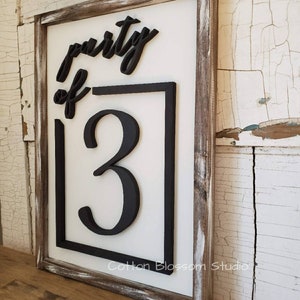 Party of Sign Family Number Sign Party of Wood Sign Family Wood Sign ...