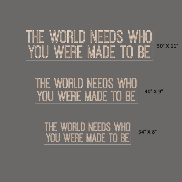 The World Needs Who You Were Made to Be Sign - Etsy