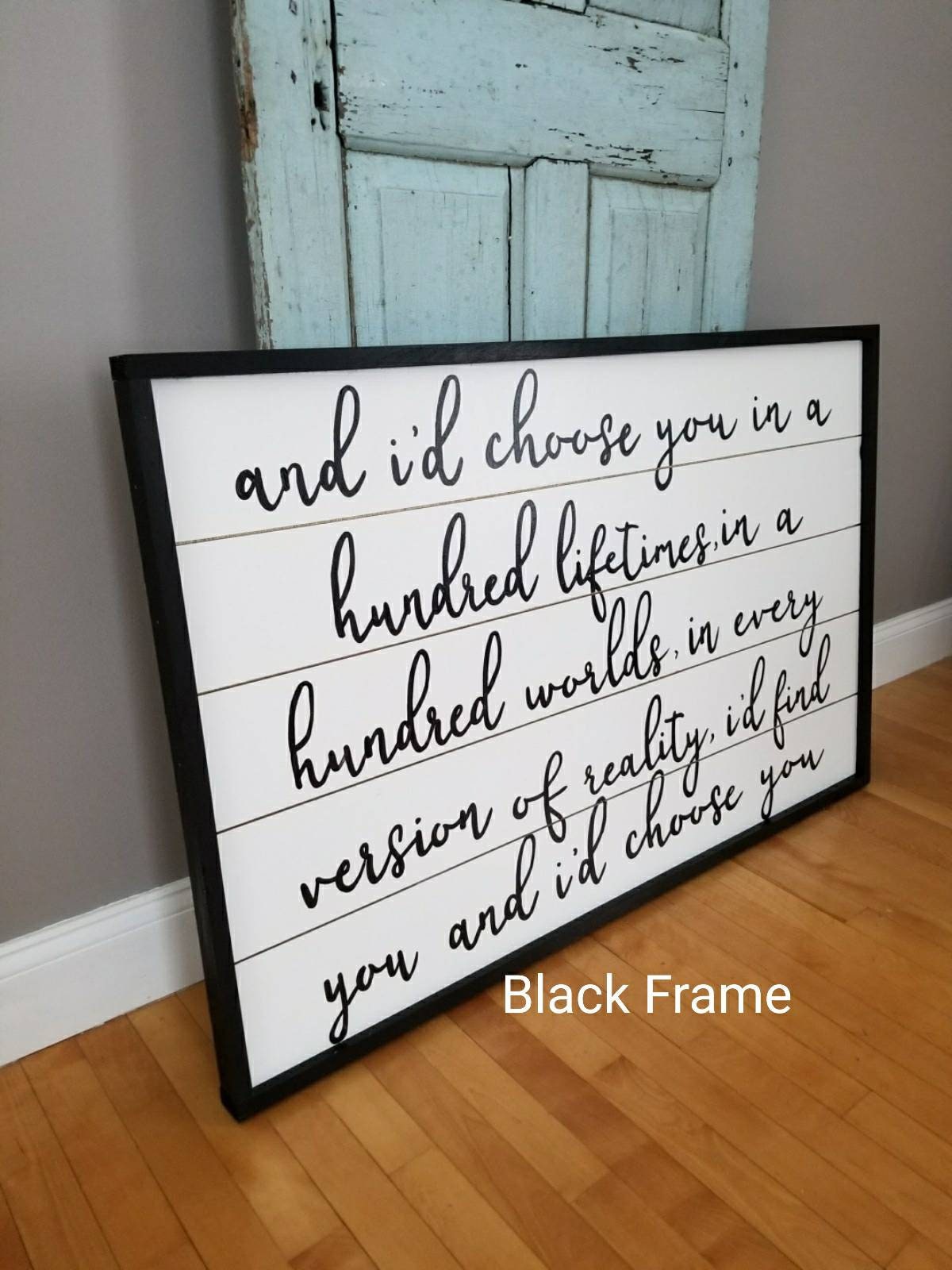 I'd choose you wood sign And I'd choose you in a | Etsy