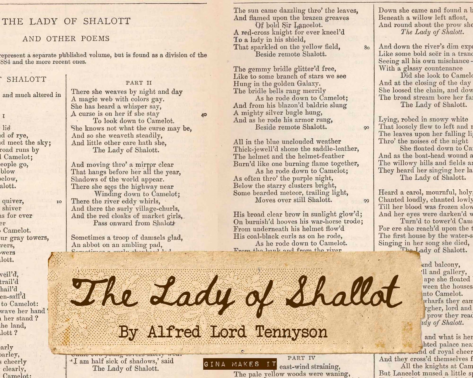 The Lady of Shalott Poem by Alfred Lord Tennyson - Digital Download ...