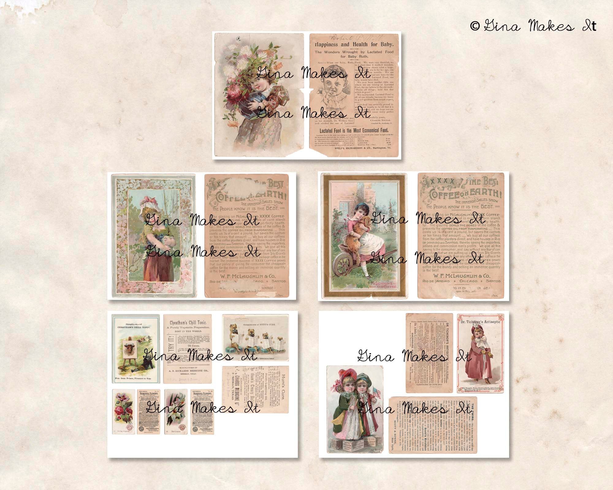 Victorian Trade Cards - Vintage Printables - Digital Download ...