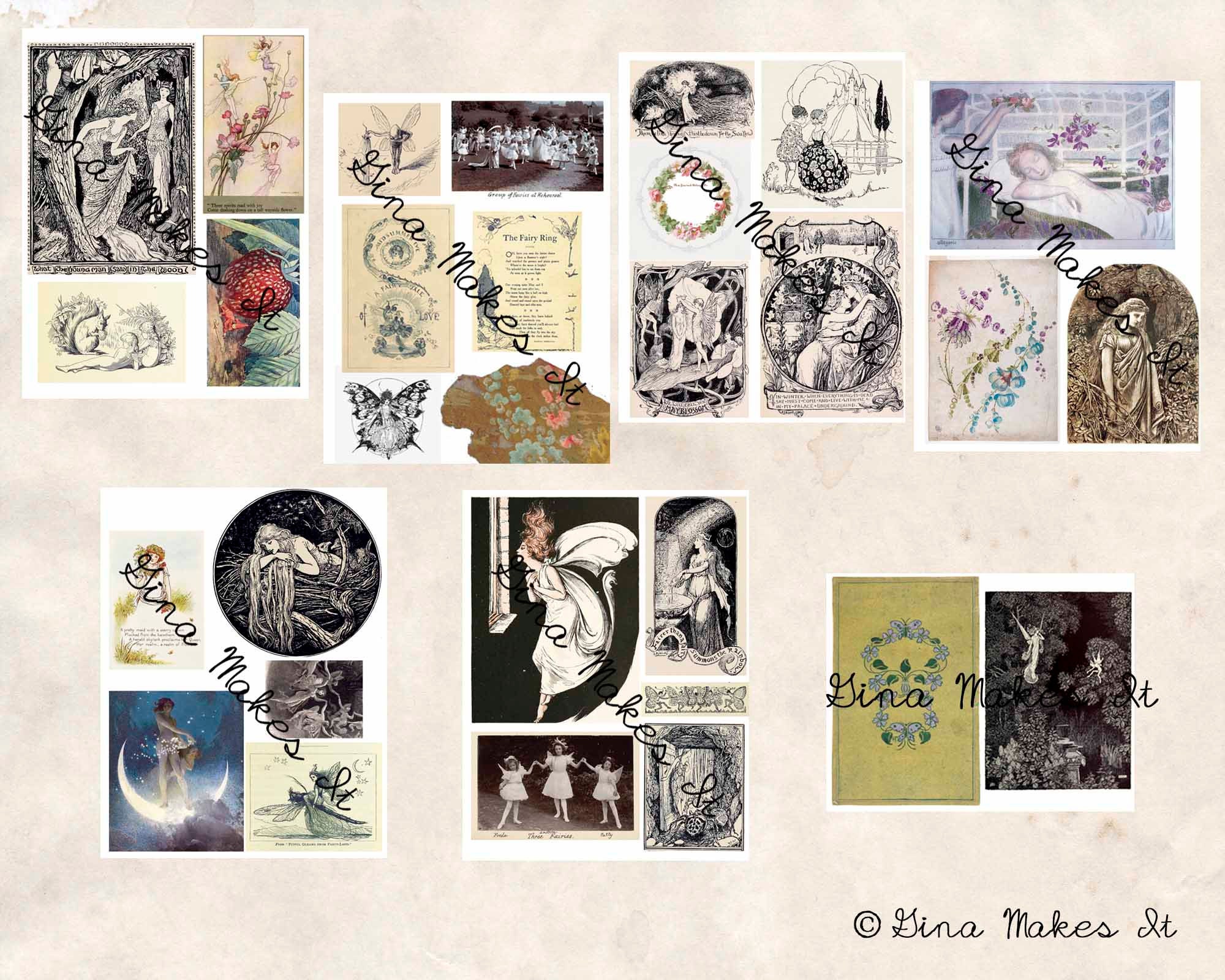 Midsummer Magic Vintage Printables Digital Download Graphics ...