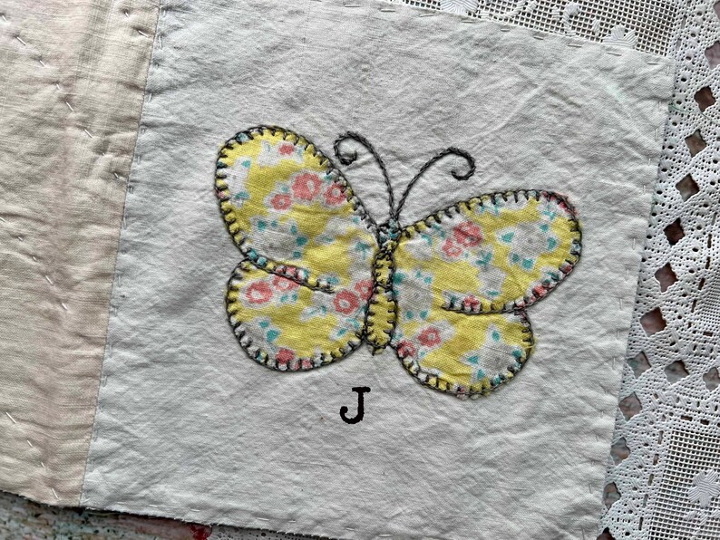 Vintage 1930s Butterfly Appliqué Butterfly Quilt Squares Vintage ...
