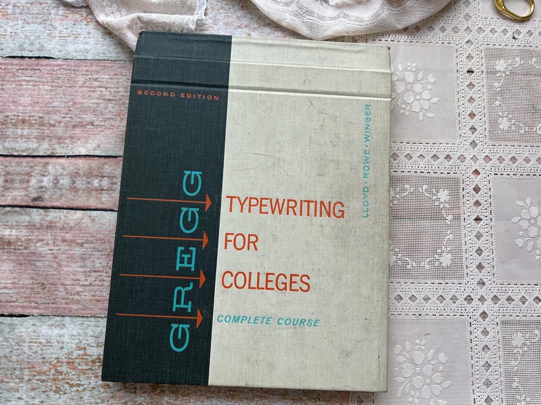 Vintage Book - Typewriting for Colleges (1964) - Junk Journaling ...