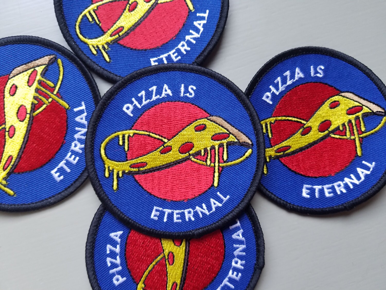 Eternal Pizza Embroidered Patch - Etsy