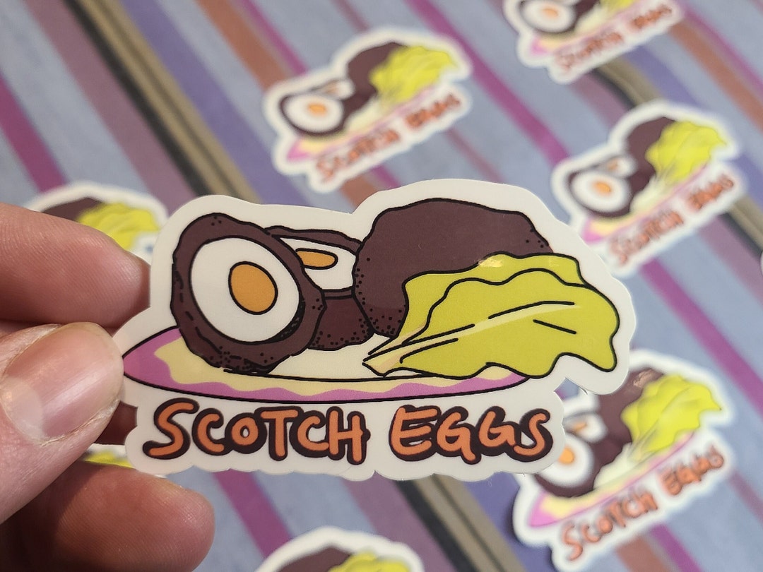 3" Scotch Egg Food Vinyl Sticker for Laptop, or for Water Bottle, Vinyl ...