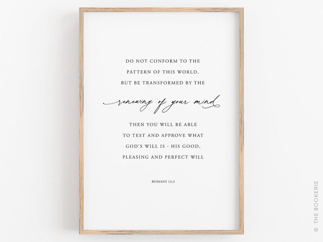 Romans 12:2 Do Not Conform Pattern, Bible Verse Printable Scripture ...