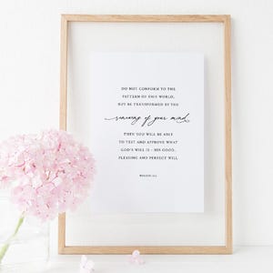 Romans 12:2 Do Not Conform Pattern, Bible Verse Printable Scripture ...