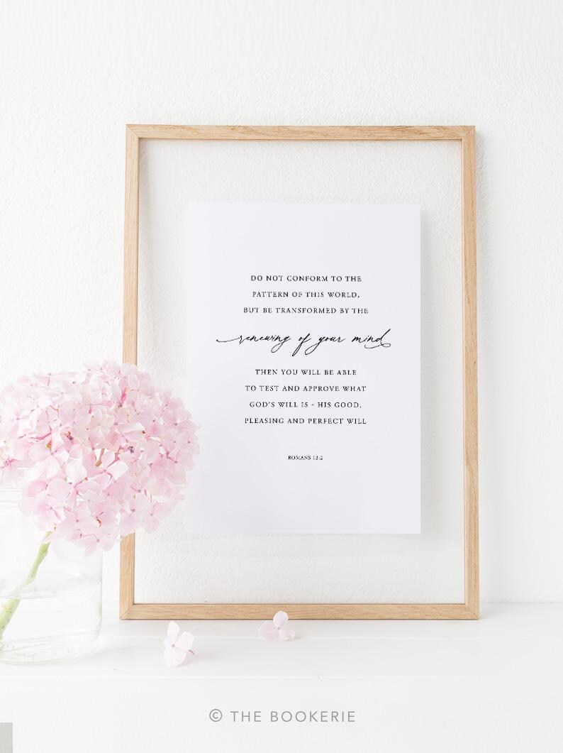 Romans 12:2 Do Not Conform Pattern, Bible Verse Printable Scripture ...