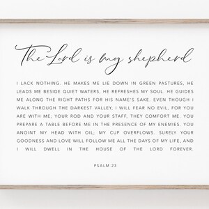The Lord is My Shepherd, Psalm 23, Bible Verse Printable, Scripture ...