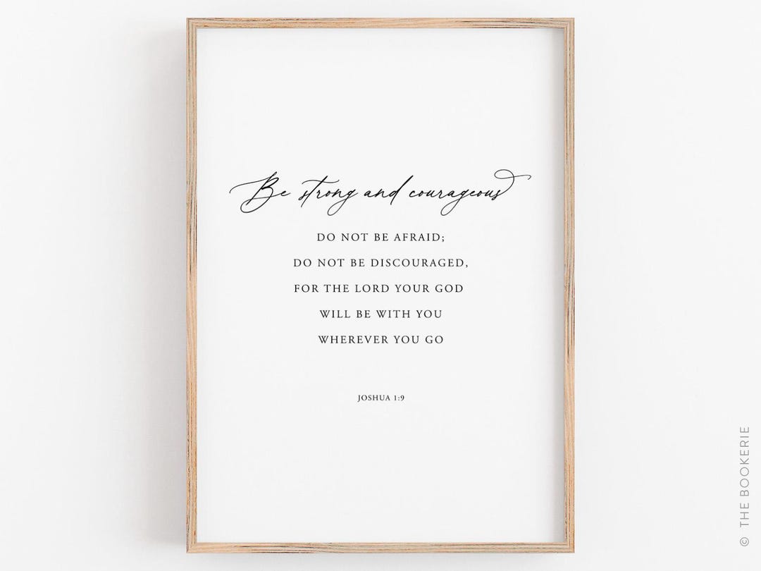 Joshua 1:9 Go Be Great Be Strong and Courageous, Bible Verse Printable ...