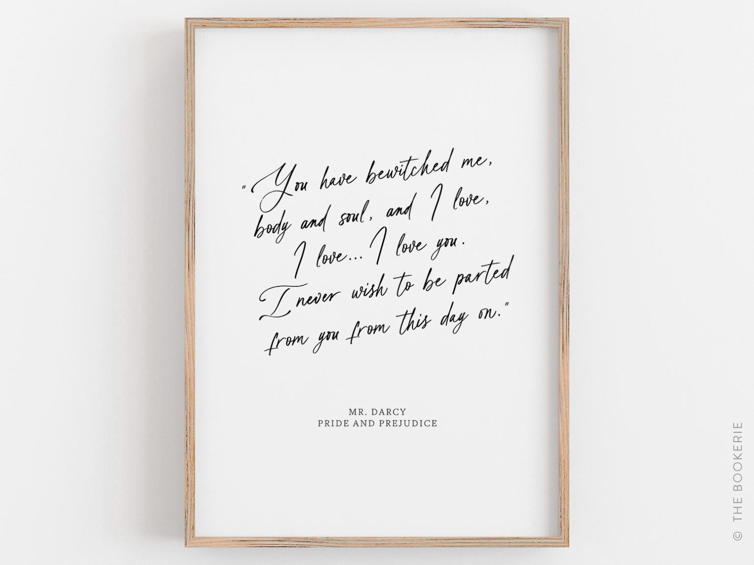 Pride and Prejudice Prints Set, Jane Austen, in Vain Have I Struggled ...