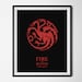Game of Thrones House Targaryen | Fire and Blood | House Sigil | Wall ...