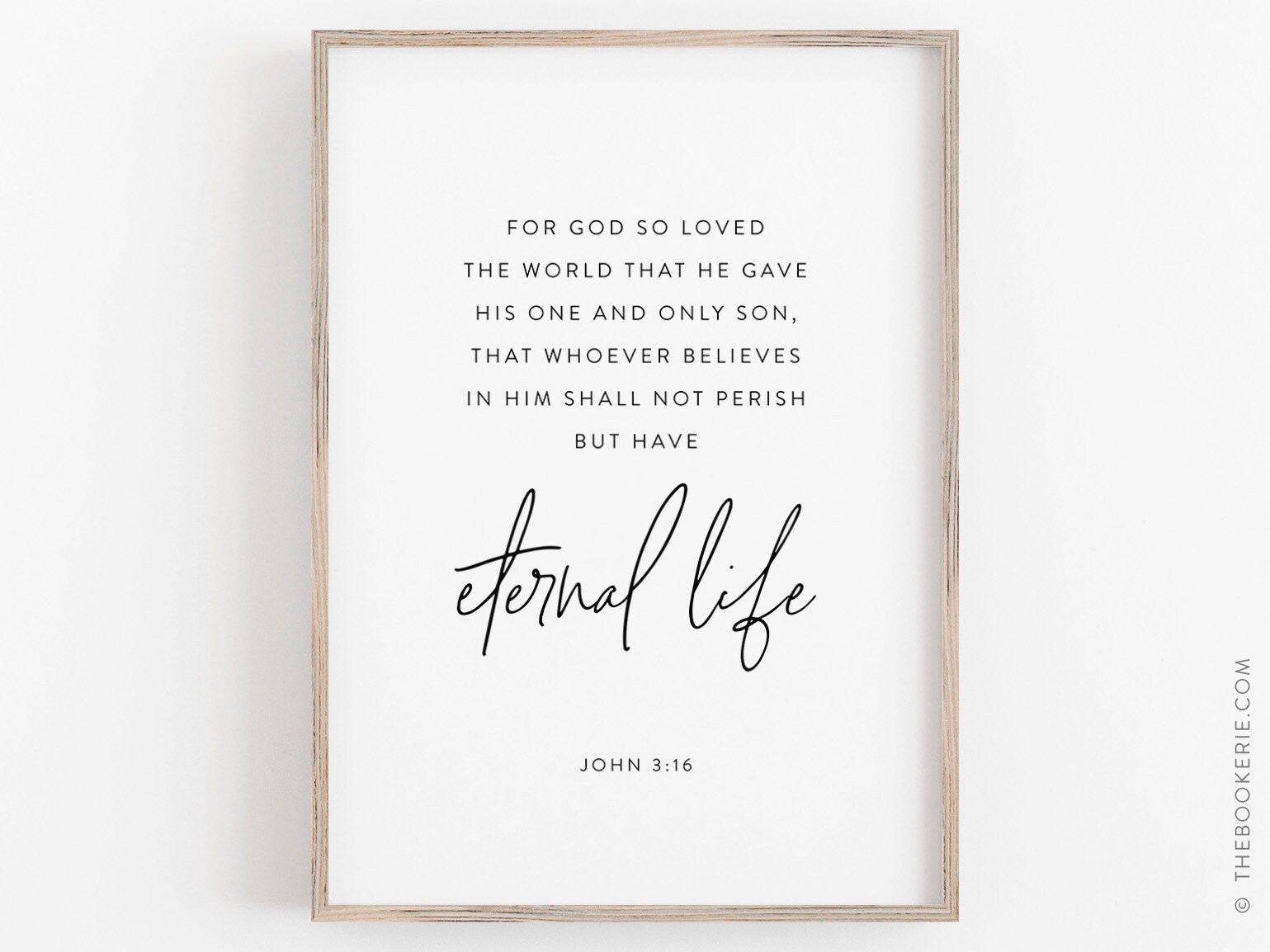 For God So Loved The World John 3:16 Bible Verse Printable | Etsy