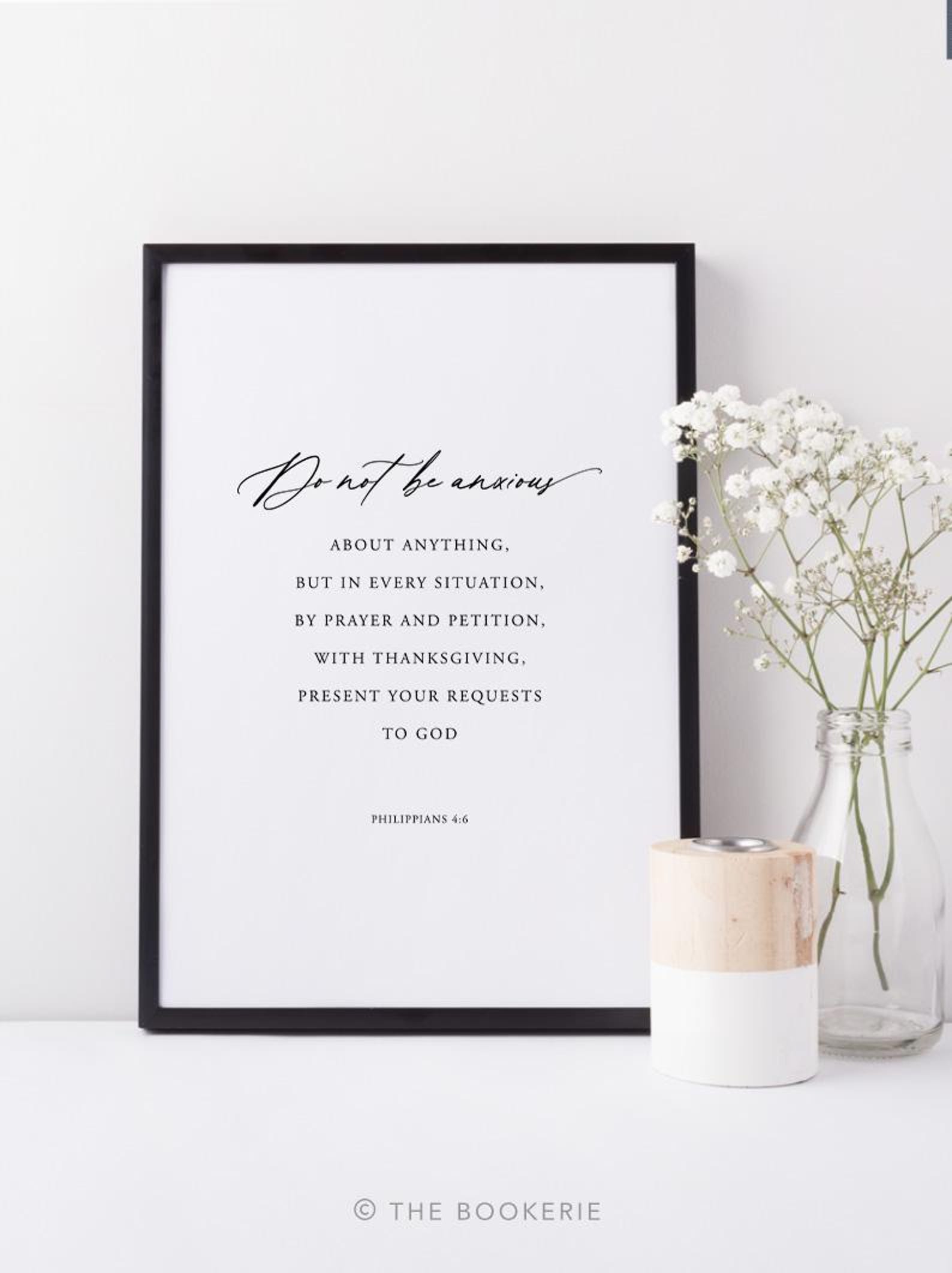 Philippians 4:6 Do Not Be Anxious, Bible Verse Printable Scripture Wall ...
