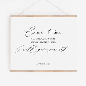 Come to Me All Who Are Weary Print, Matthew 11 28, Bible Verse ...