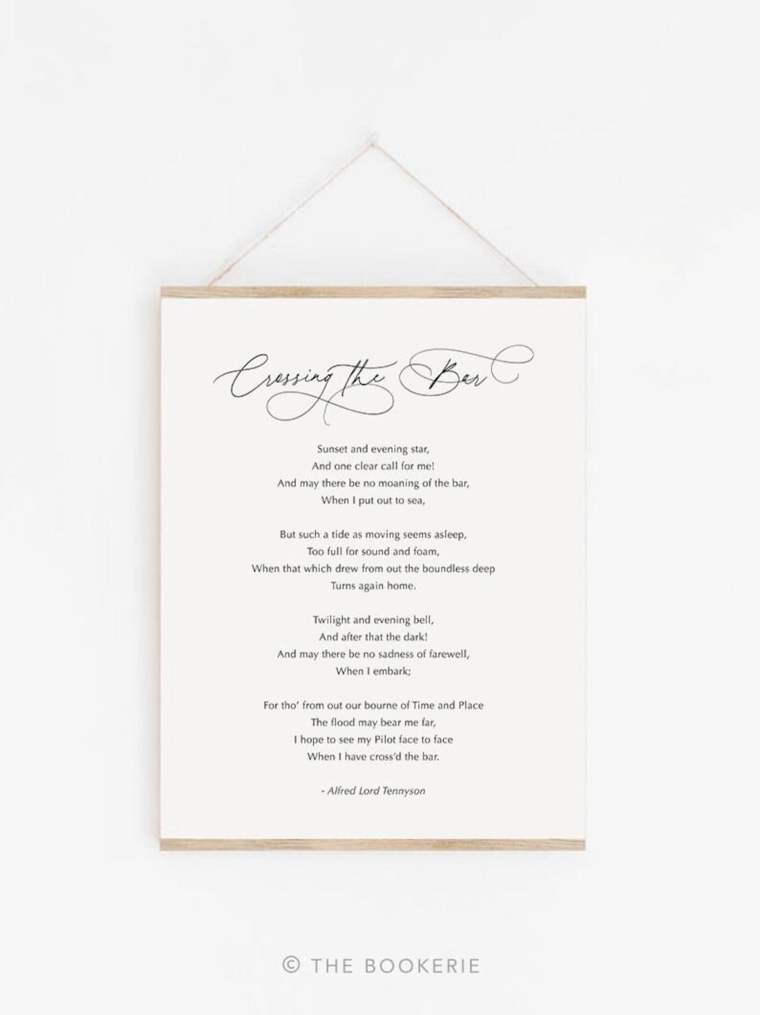 Crossing the Bar Poem, Memorial Poem, Memorial Cards, Sympathy Gifts ...
