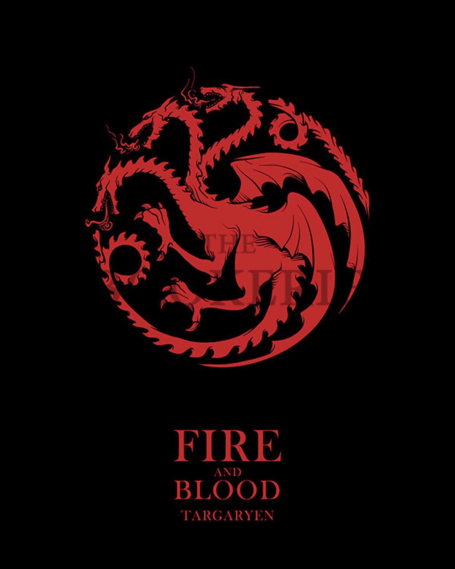 Game of Thrones House Targaryen | Fire and Blood | House Sigil | Wall ...