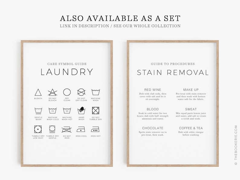 Laundry Guide Print Laundry Symbol Printable Laundry Symbol - Etsy