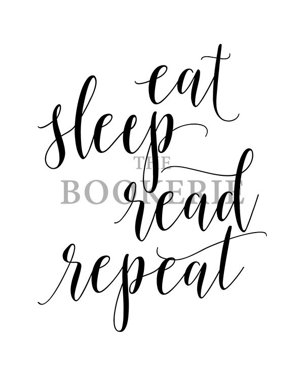 Eat Sleep Read Repeat Quote Reading Poster Book Lover Gift - Etsy