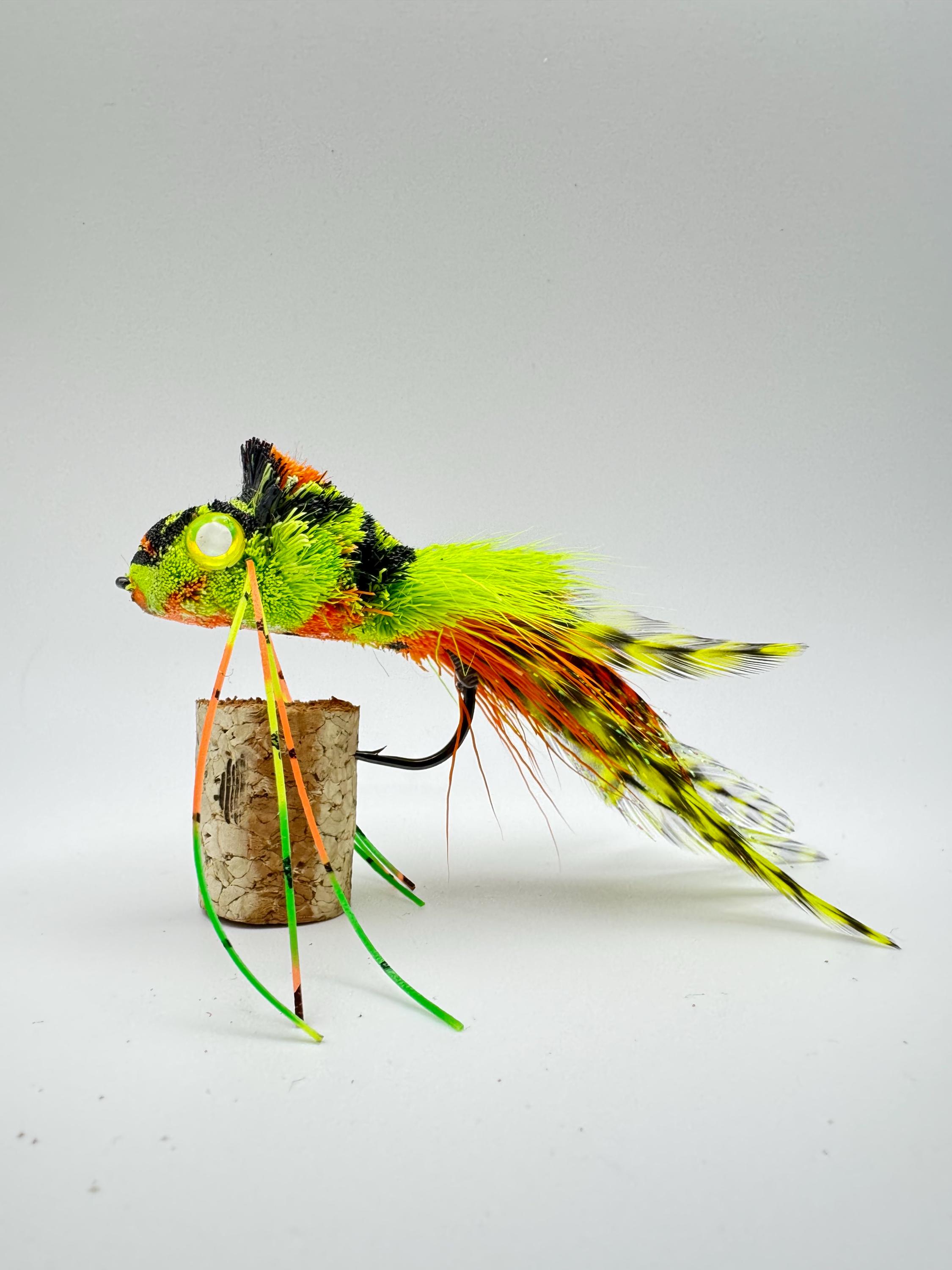 Deer Hair Diver Fire Tiger Bass Fly Fishing - Etsy