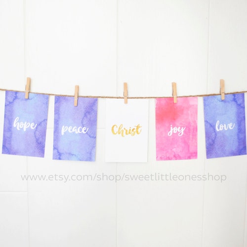 Printable Advent Banner & Christmas Banner Advent Decor - Etsy