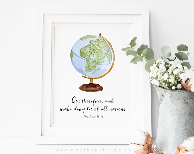 Go and Make Disciples of All Nations Printable Wall Art Matthew 28:19 ...