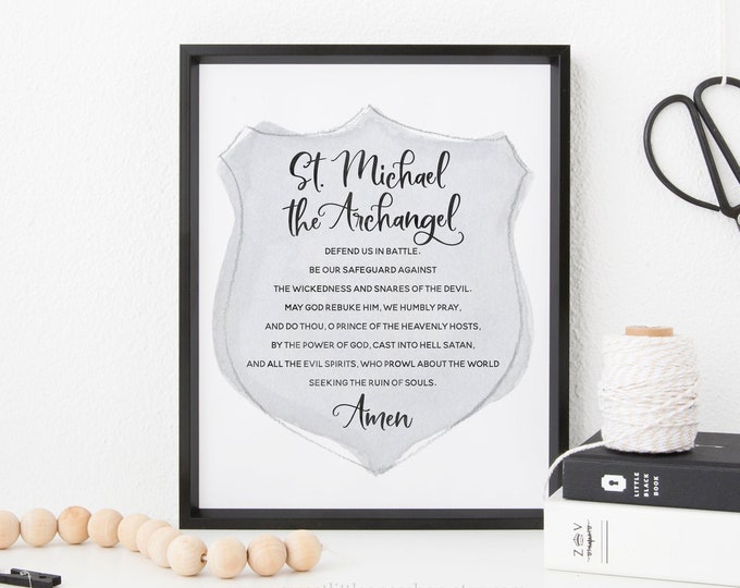 St Michael the Archangel Prayer Printable Wall Art St Michael Prayer ...