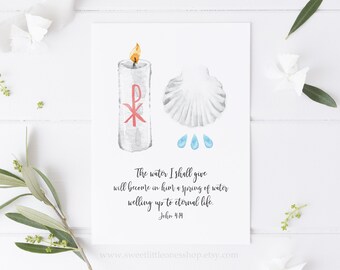Baptism Candle Set Catholic - Etsy