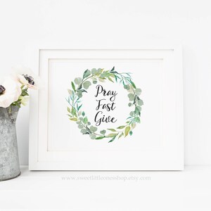 Pray Fast Give Alms Printable Wall Art Catholic Lent Print Catholic ...