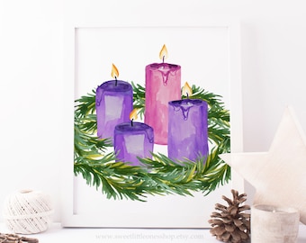 Catholic Advent Wreath Clipart