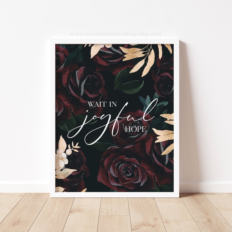 Wait in Joyful Hope Advent Printable Wall Art Advent Decor - Etsy