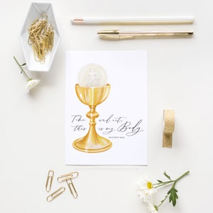 A6 Card First Communion Card A6 Set of 5 New Catholic Card First Holy ...