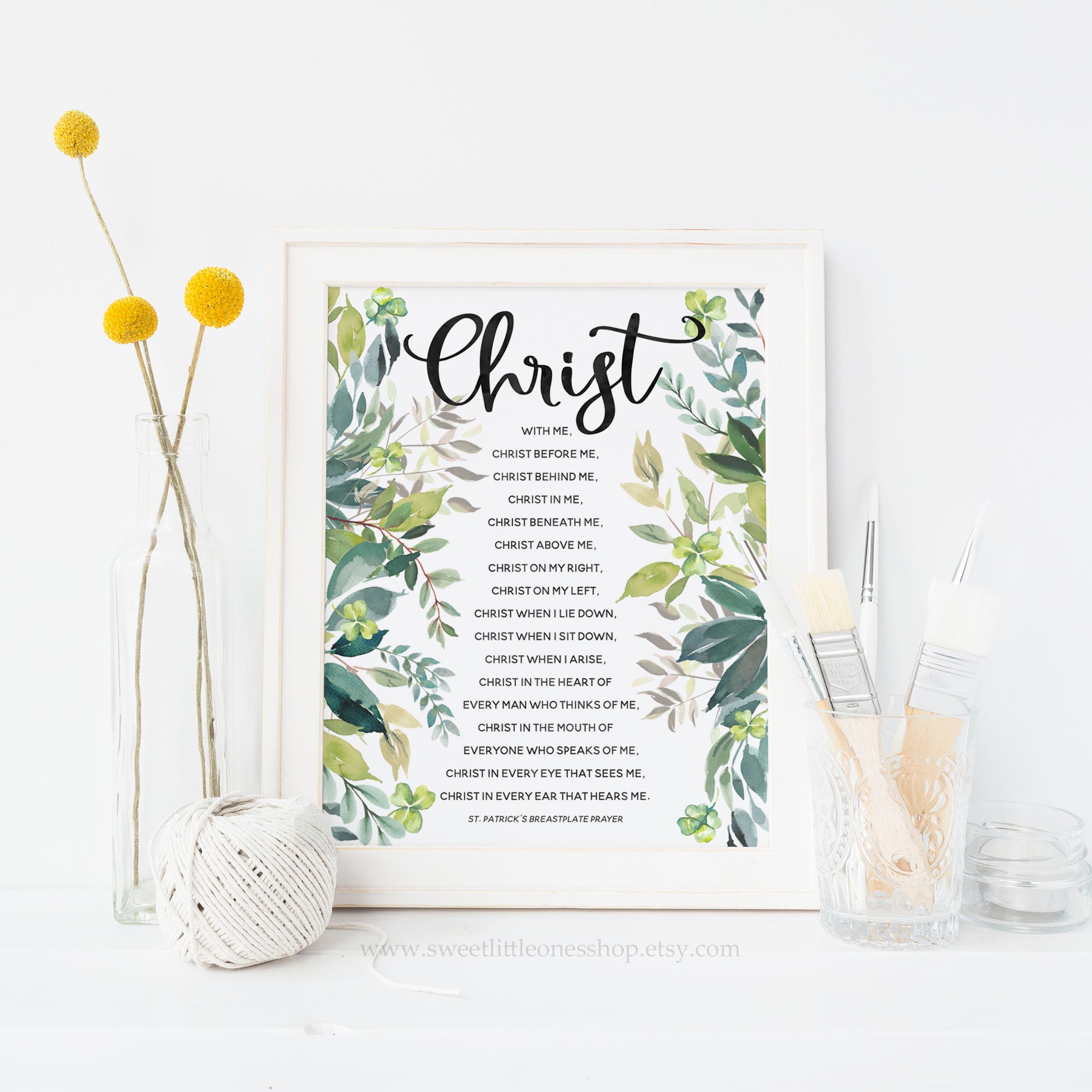 8x10 5x7 St Patrick's Breastplate Prayer Print St - Etsy