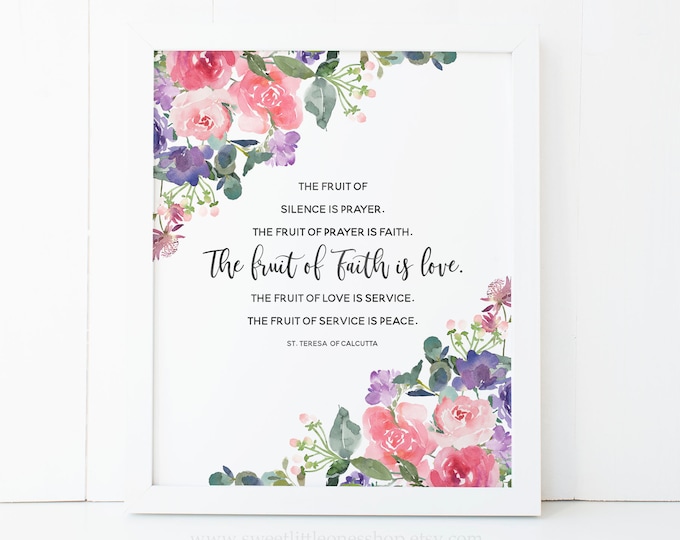 St Teresa of Calcutta Quote Printable Wall Art Mother Teresa Quote ...