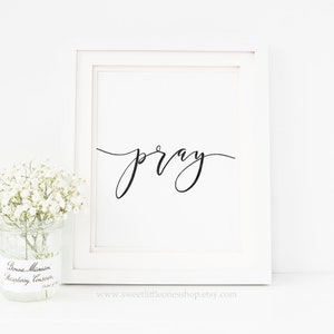 Set of 3 Pray Fast Give Printable Wall Art Set Catholic Lent Prints ...