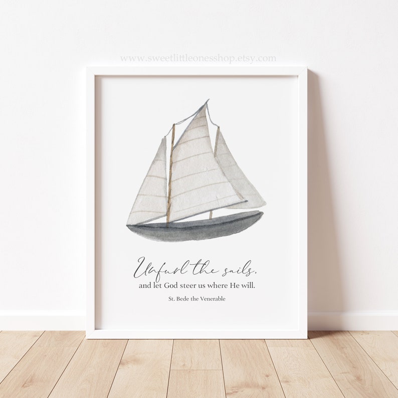 St Bede the Venerable Quote Printable Wall Art Unfurl the - Etsy