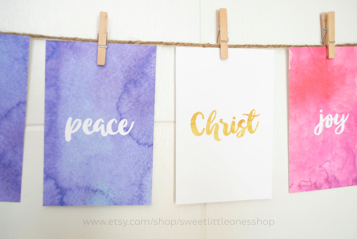 Printable Advent Wreath Banner Advent Decor Catholic Advent - Etsy