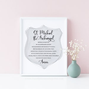 St Michael the Archangel Prayer Printable Wall Art St Michael Prayer ...