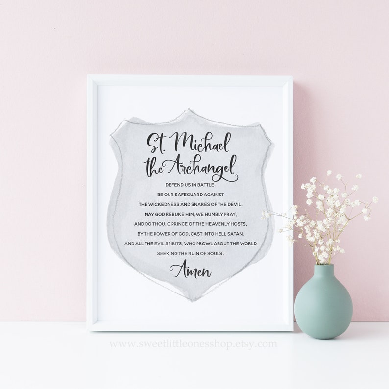 St Michael the Archangel Prayer Printable Wall Art St Michael Prayer ...